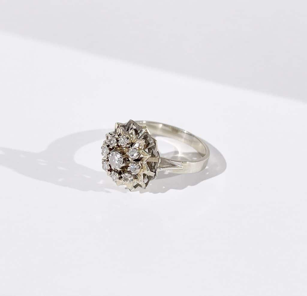 Ring white gold and diamonds "Edelweiss" | ÓNÍSÌ PARIS
