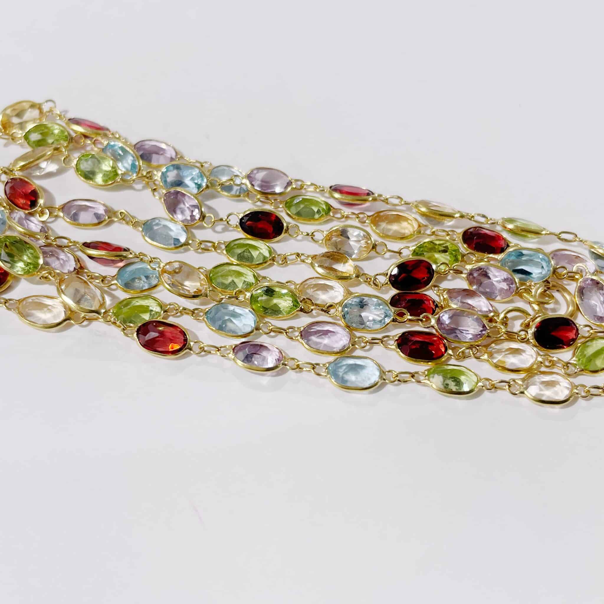 Collier sautoir or et pierres fines "Adèle" | ÓNÍSÌ PARIS