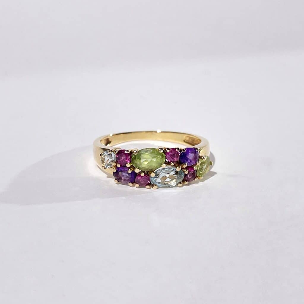 Tutti Frutti gold and gemstone ring "Emiliana" | ÓNÍSÌ PARIS