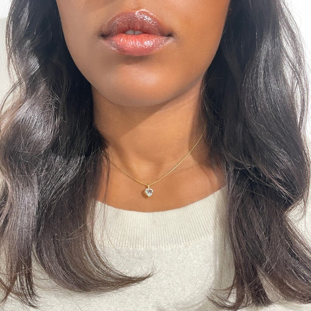 Pendentif coeur or et aigue marine "Aurena" | ÓNÍSÌ PARIS