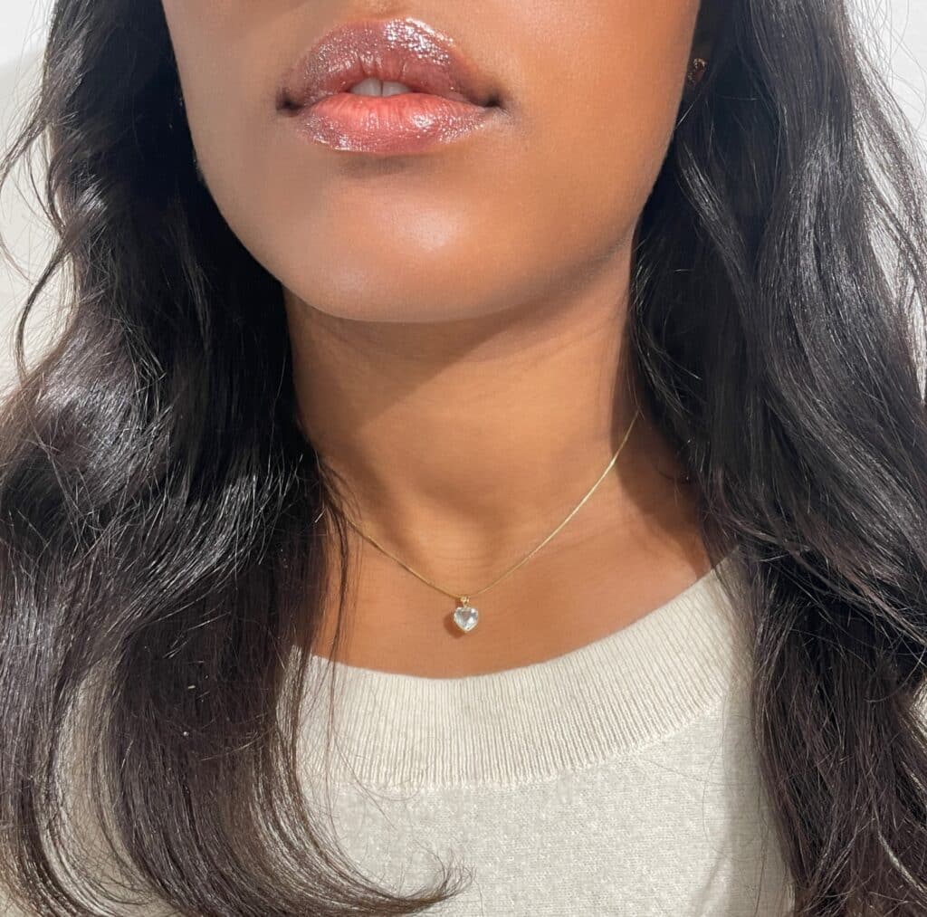 Pendentif coeur or et aigue marine "Aurena" | ÓNÍSÌ PARIS