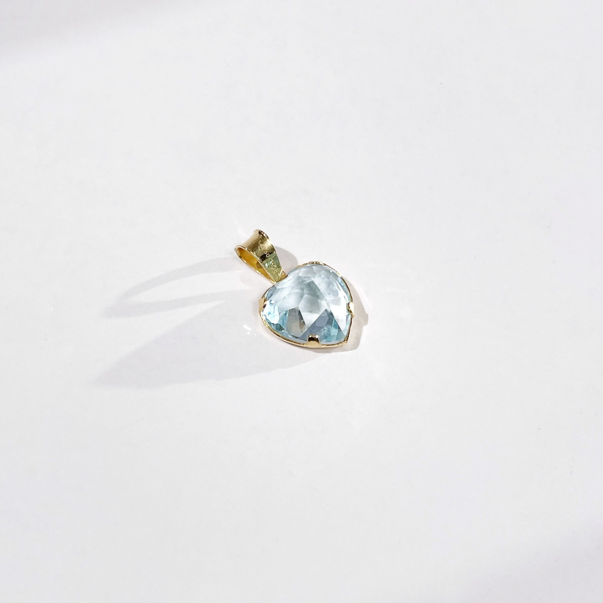 Pendentif coeur or et aigue marine "Aurena" | ÓNÍSÌ PARIS