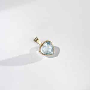 Pendentif coeur or et aigue marine "Aurena" | ÓNÍSÌ PARIS