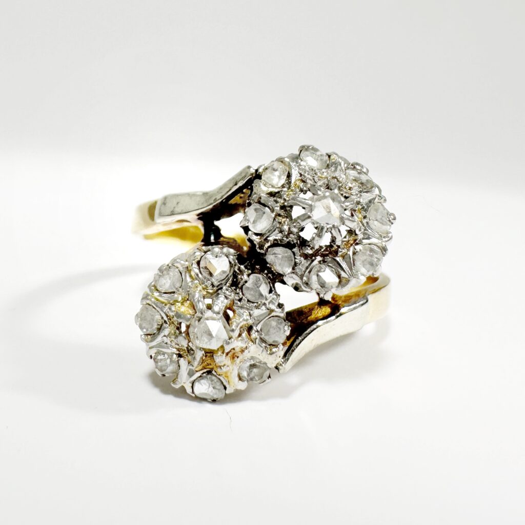 Gold You and Me rose-cut diamond ring "Berthilline" | ÓNÍSÌ PARIS