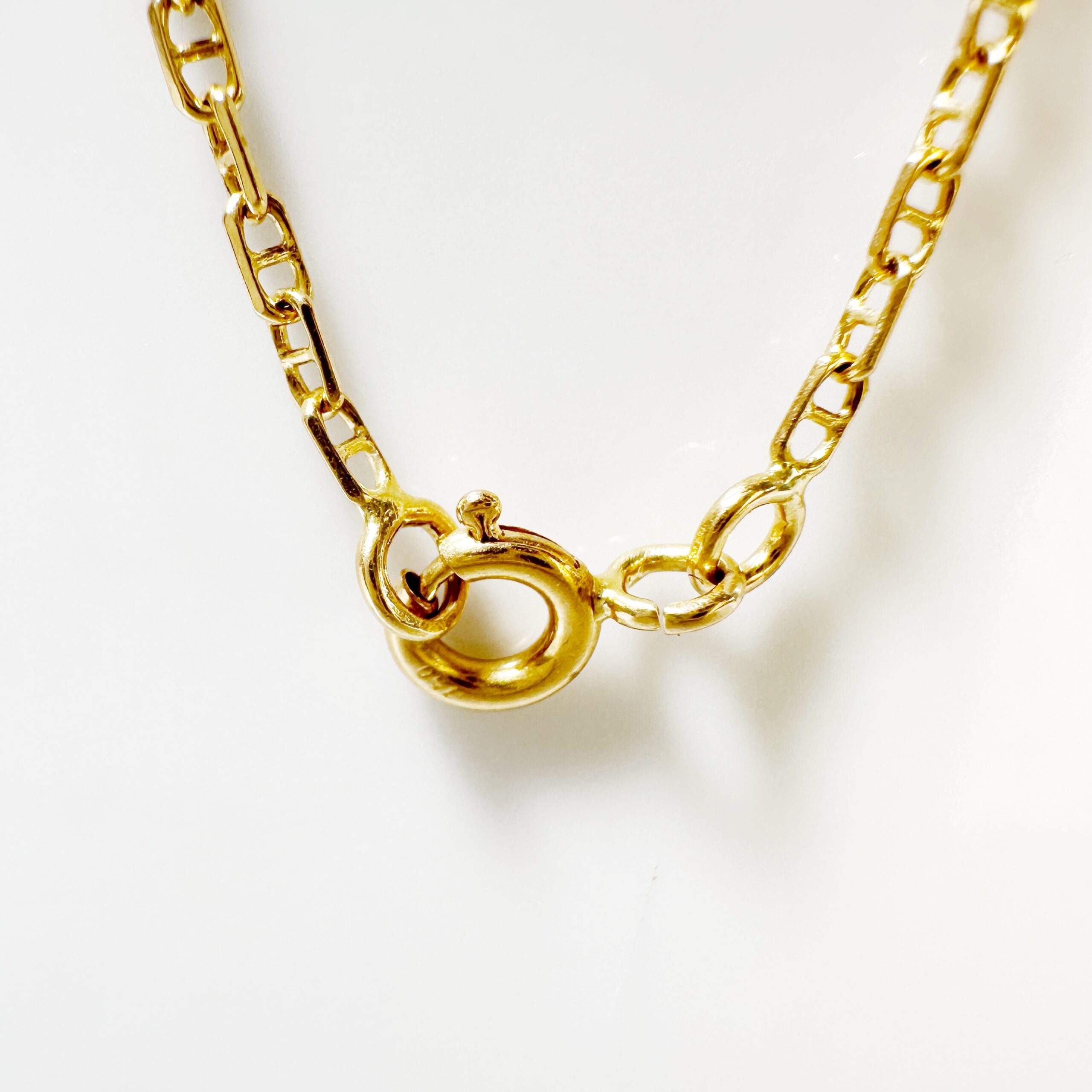 Medium Flat Navy Link Chain // 48cm | ÓNÍSÌ PARIS